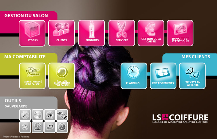 LS coiffure - logiciel de caisse coiffure et gestion fichier client
